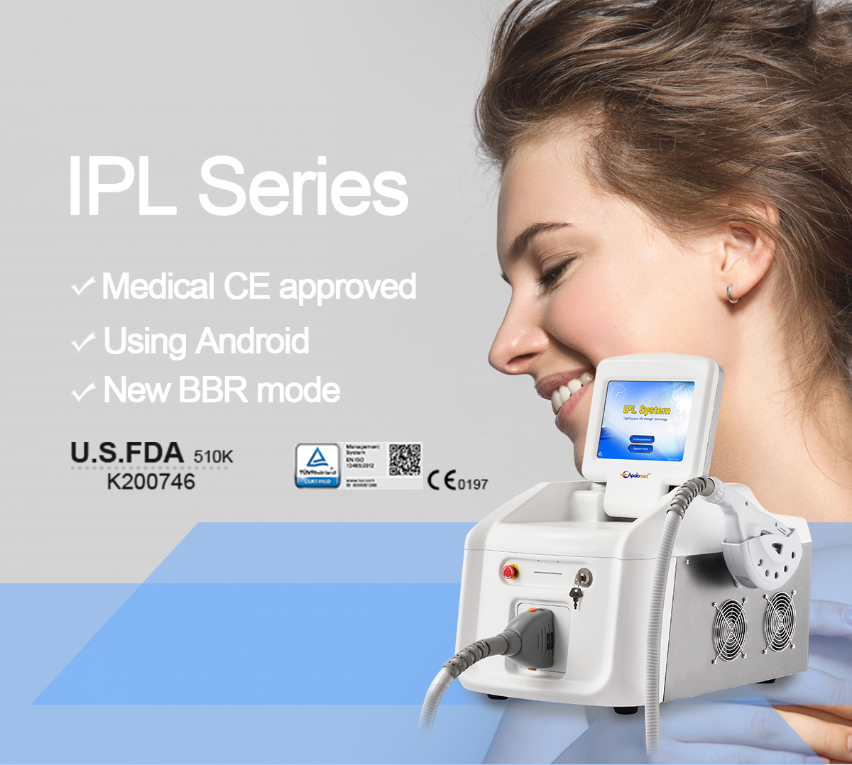 IPL Laser Hair Removal Device HS-300C - Apolomed